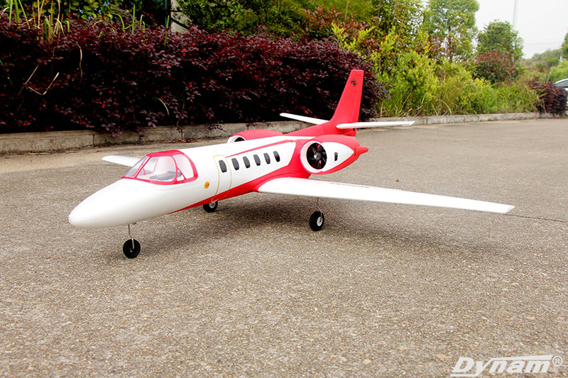 Dynam C-550 Turbo Jet V2 Red 4S Twin 64mm EDF RC Jet w/ Flaps