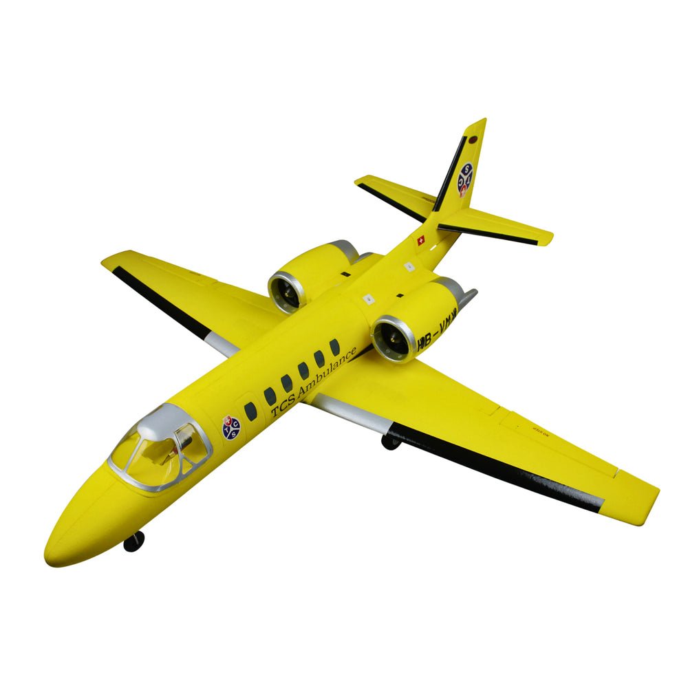 Dynam C-550 Turbo Jet V2 Yellow 4S Twin 64mm EDF Jet w/ Flaps