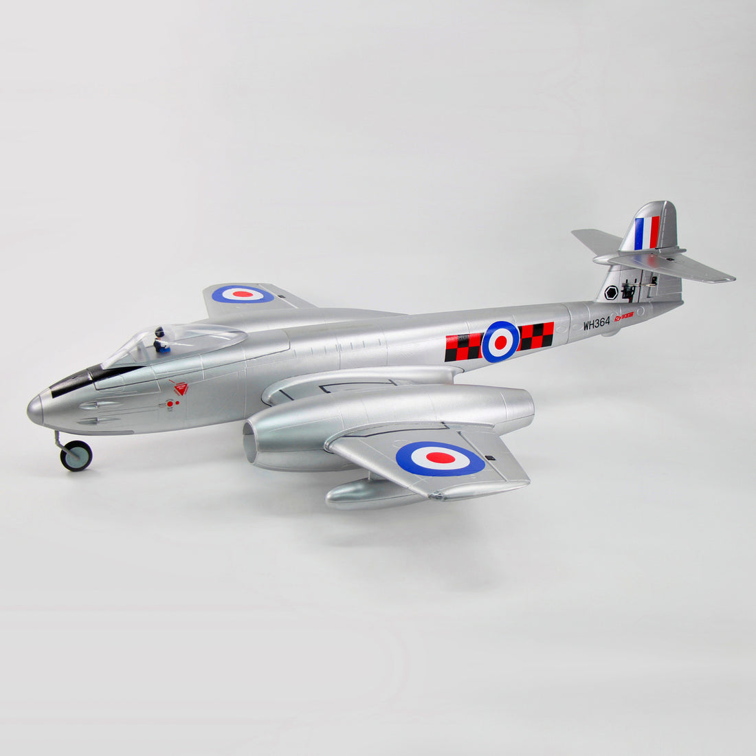 Dynam Gloster Meteor F8 V2 Silver 6S Twin 70mm EDF Jet w/ Flaps