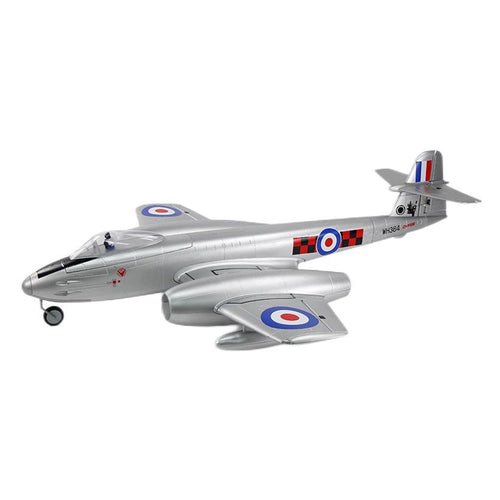 Dynam Gloster Meteor F8 V2 Silver 6S Twin 70mm EDF Jet w/ Flaps