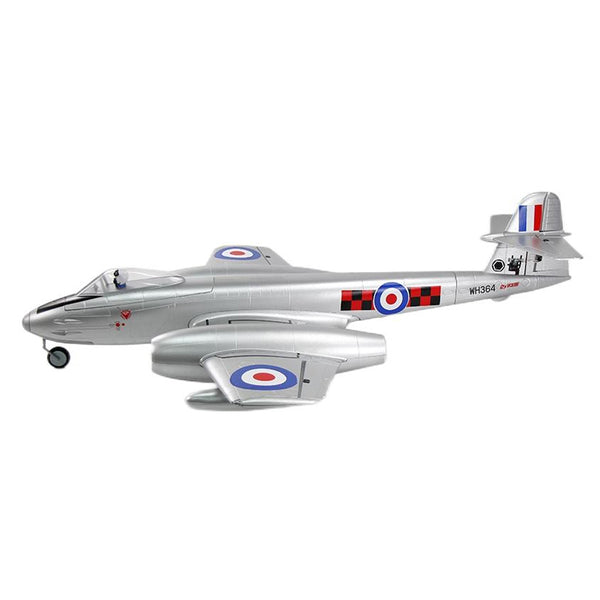 Dynam Gloster Meteor F8 V2 Silver 6S Twin 70mm EDF Jet w/ Flaps