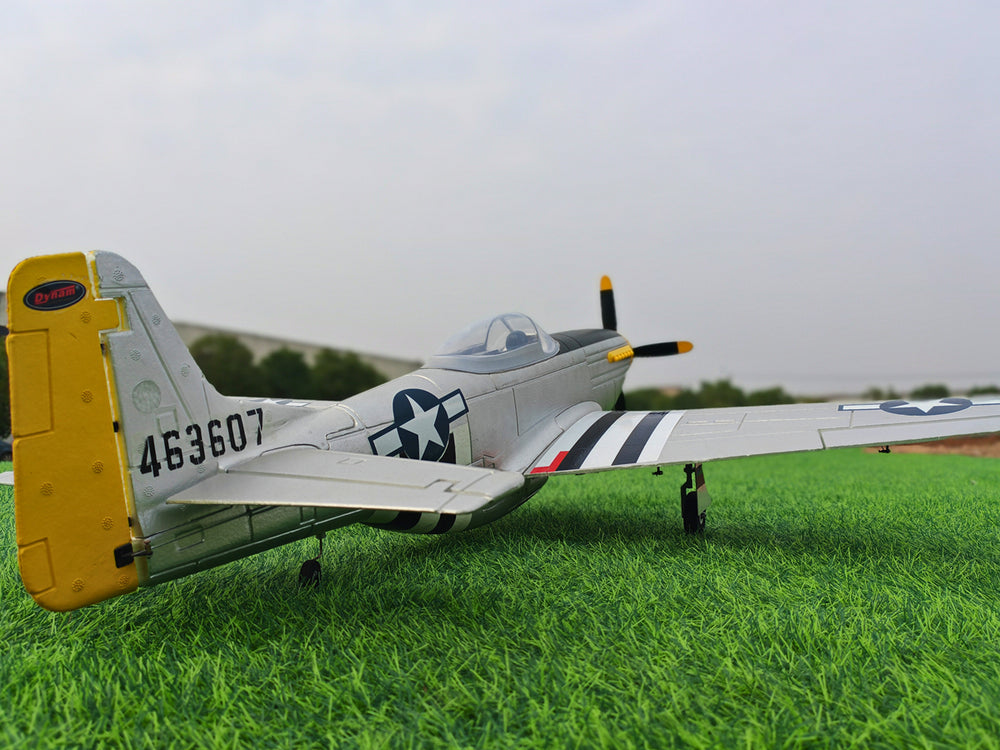 Dynam P-51 Mustang V2 Silver RC Warbird Plane 1200mm