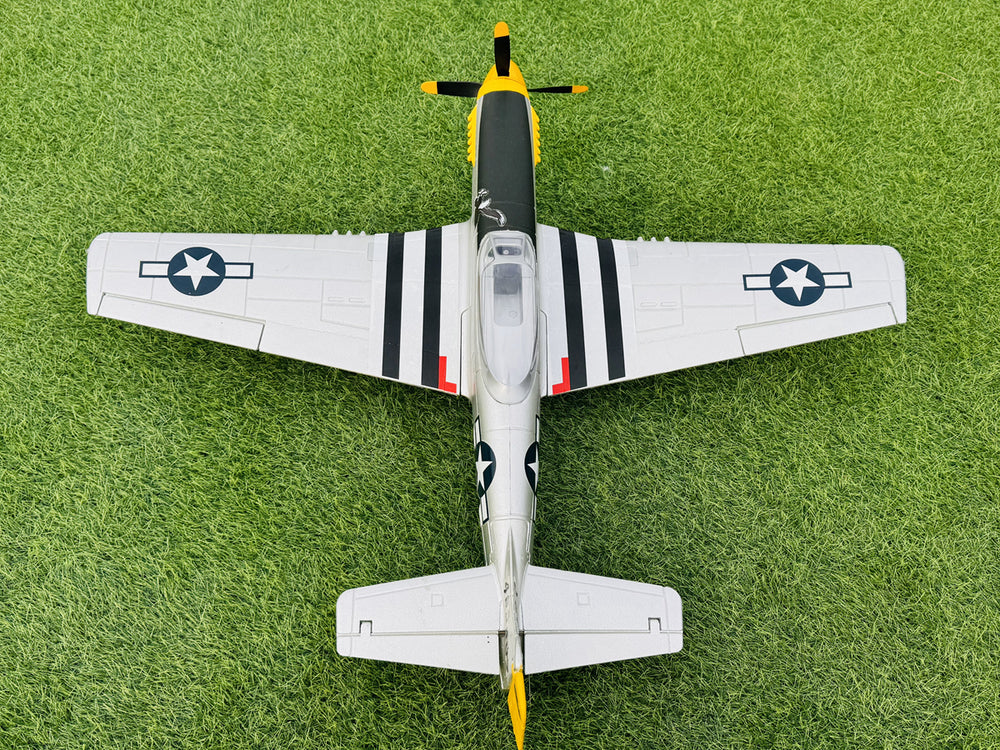 Dynam P-51 Mustang V2 Silver RC Warbird Plane 1200mm