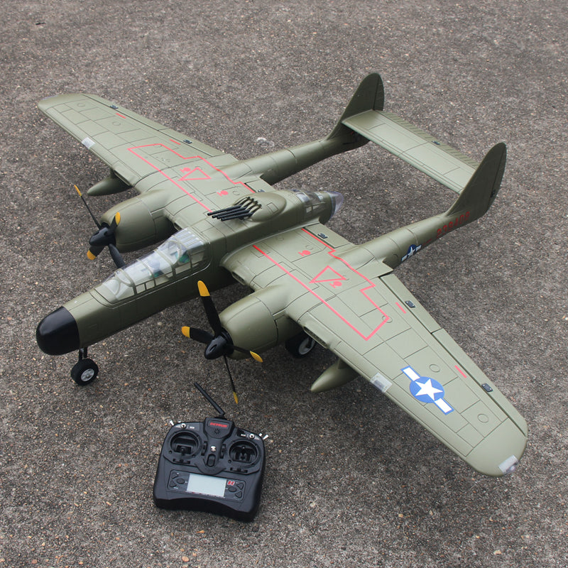 Dynam P-61 Black Widow Green 4S Twin Engine Warbird w/ Flaps