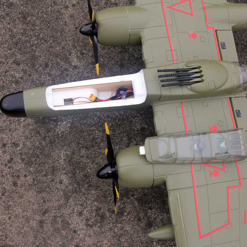 Dynam P-61 Black Widow Green 4S Twin Engine Warbird w/ Flaps