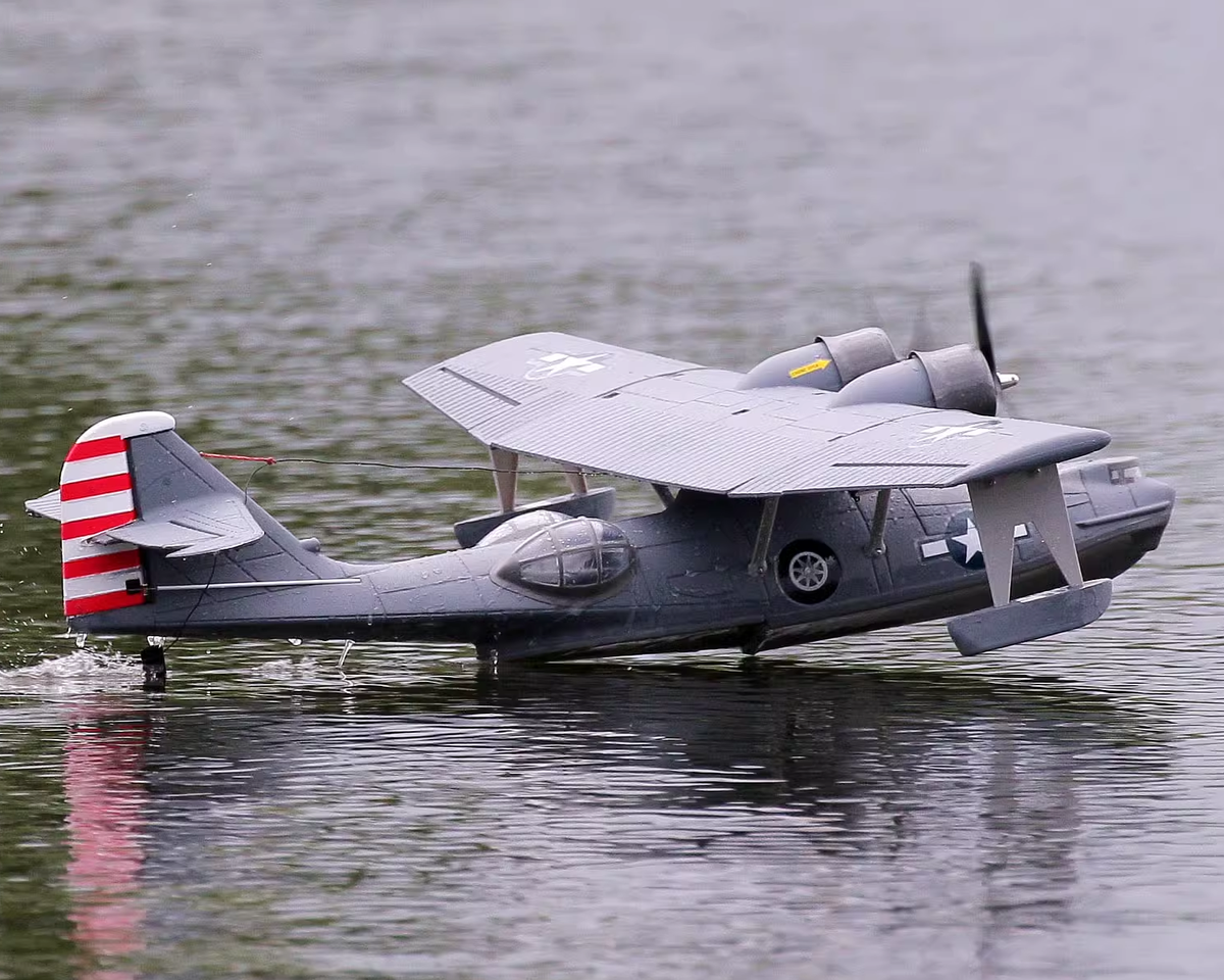 Dynam PBY Catalina V2 Grey Twin Engine Float Plane 1500mm