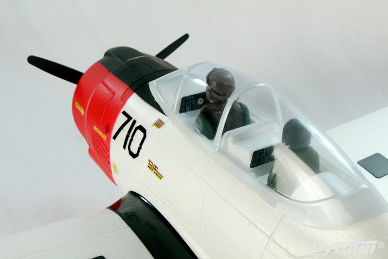 Dynam T-28 Trojan V2 Red 4S RC Warbird 1270mm w/ Flaps