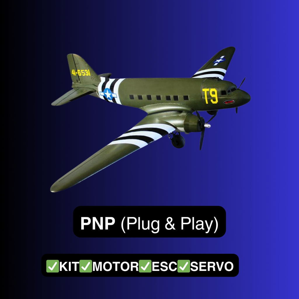 Dynam C-47 Skytrain V2 Green RC Warbird Plane 1500mm