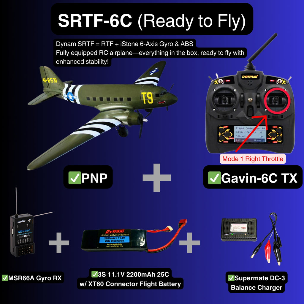 Dynam C-47 Skytrain V2 Green RC Warbird Plane 1500mm