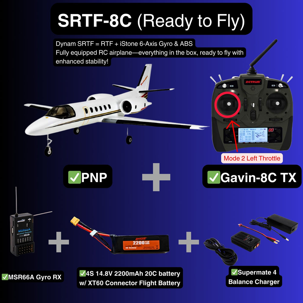 Dynam C-550 Turbo Jet V2 White 4S Twin 64mm EDF w/ Flaps