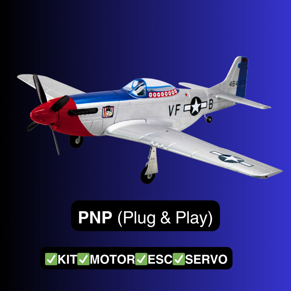 Dynam Mini P-51D Mustang V2 RC Warbird Plane 762mm