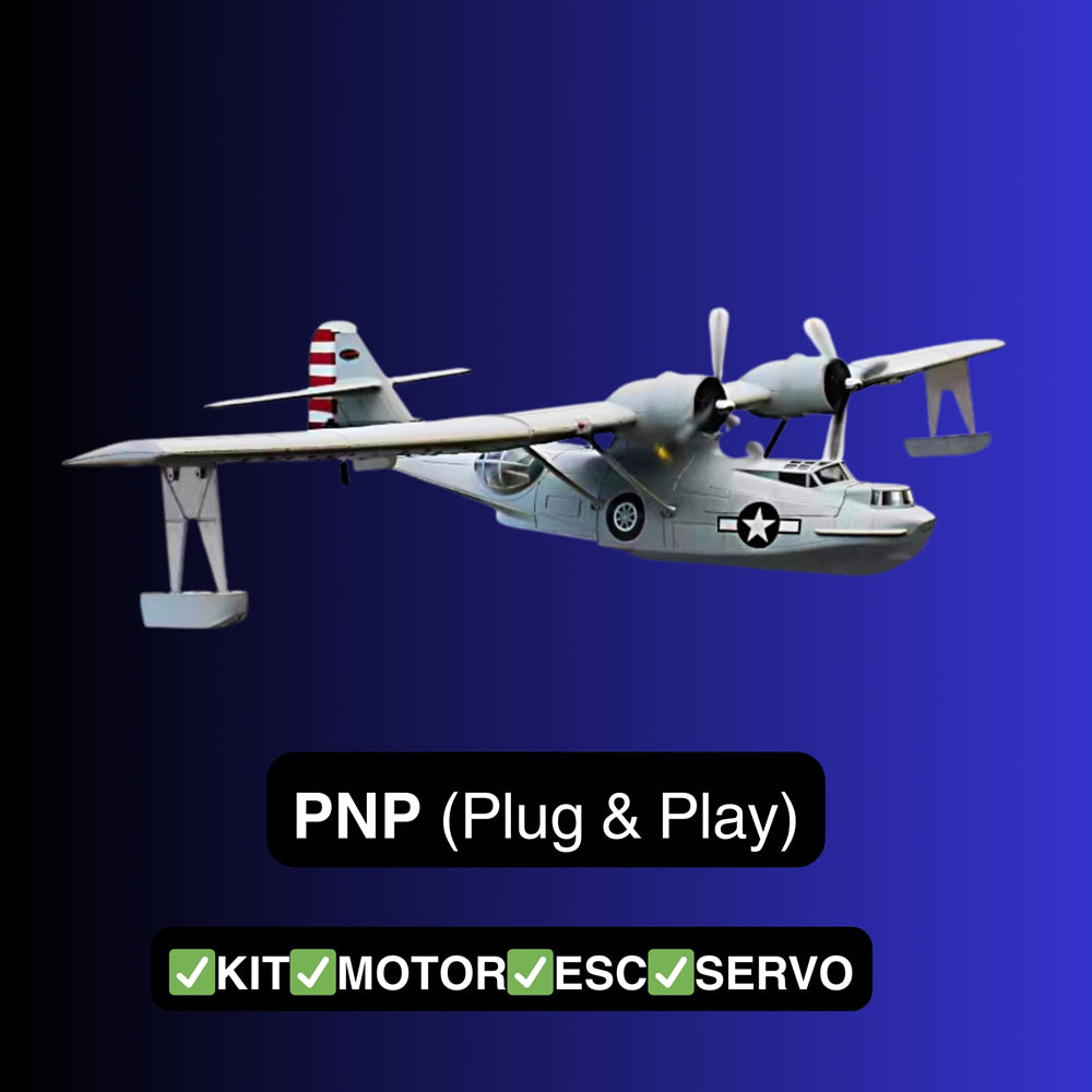 Dynam PBY Catalina V2 Grey Twin Engine Float Plane 1500mm