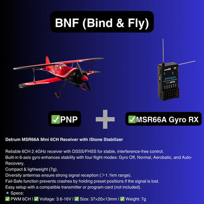 Dynam Pitts Python Red 4S RC 3D Aerobatic Sport Biplane