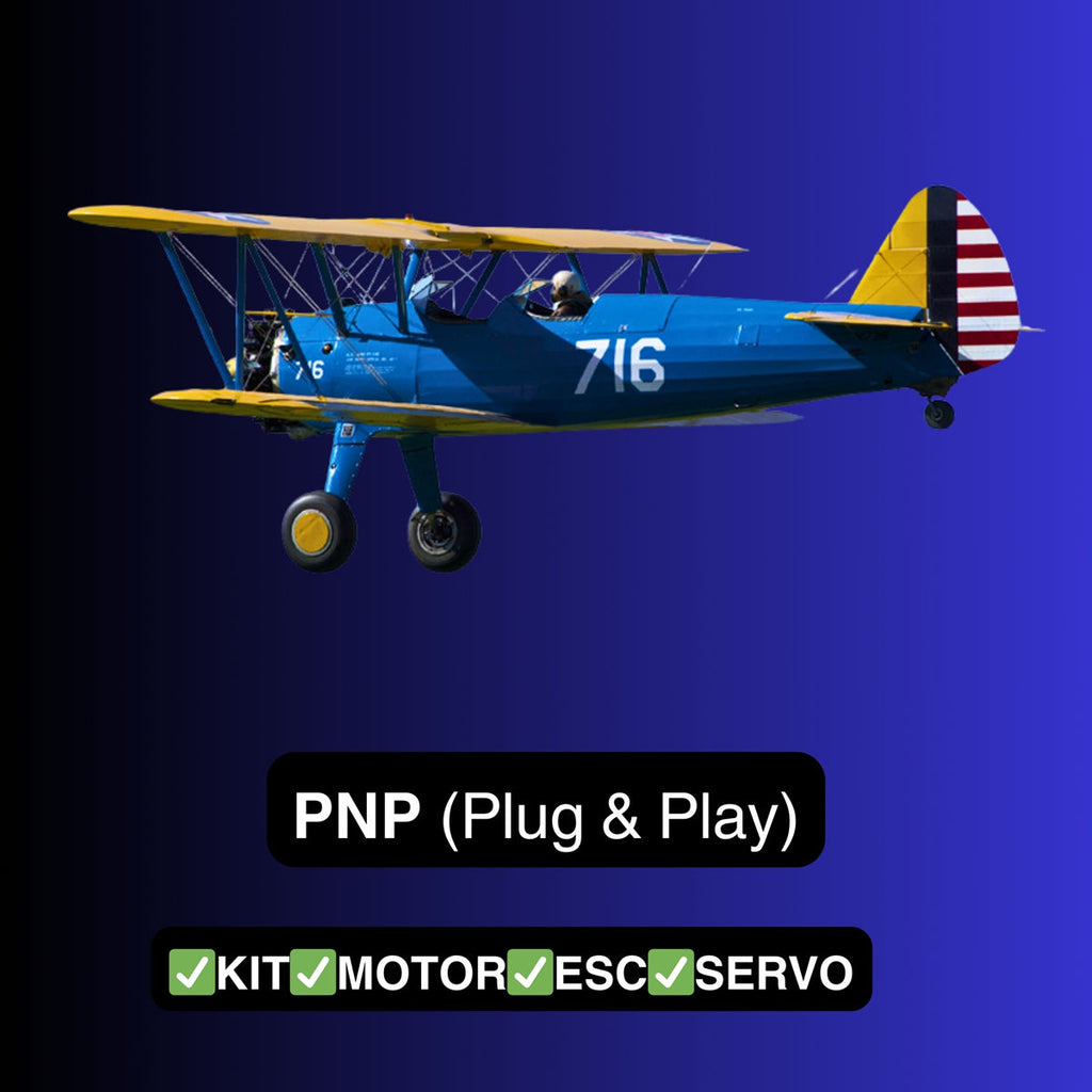 Dynam Stearman PT-17 Blue 4S RC Biplane 1300mm