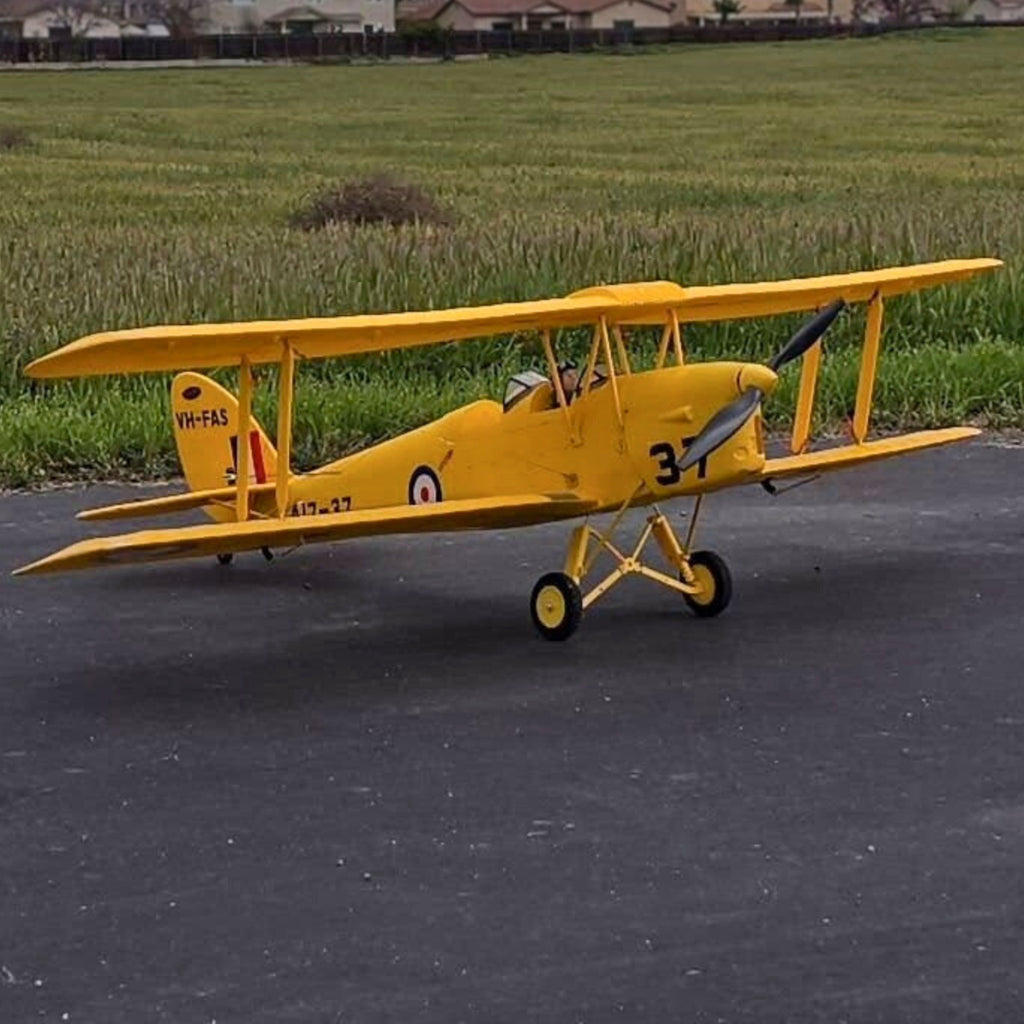 Dynam Tiger Moth DH. 82 V2 Yellow 4S RC Biplane 1300mm